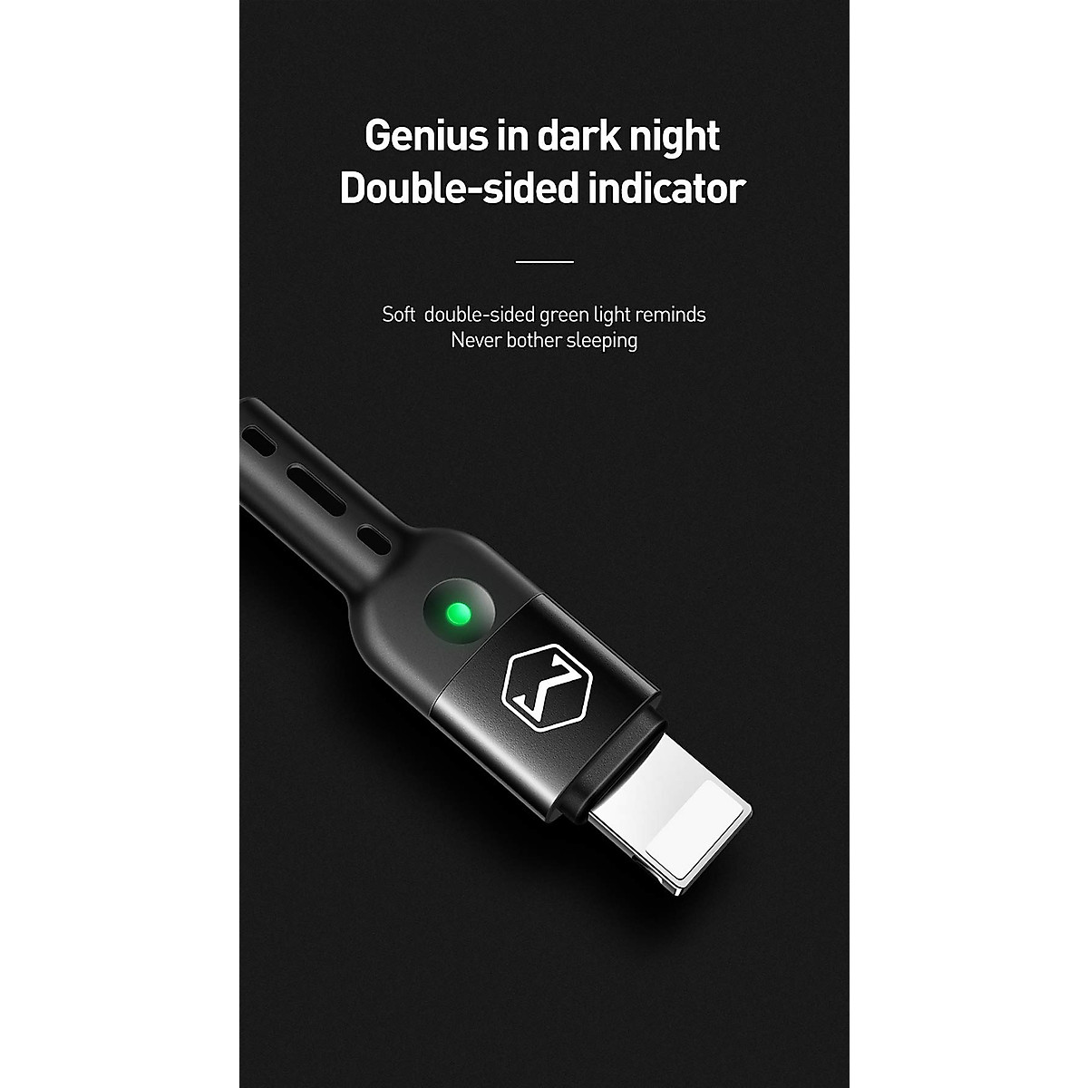 mcdodo [2 Pack] Anti Winding Cable, LED Coiled Cord Nylon Braided Sync Charge USB Data 6FT/1.8M Cable Compatible 14/13/12/11 Pro Max