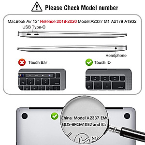 EooCoo Glitter Hard Case Compatible with MacBook Air 13 inch Case 2022 2021-2018 M1 A2337 A2179 A1932 with Retina Display, Plastic Hard Shell + TPU Keyboard Cover + Screen Protector, Sparkly Pink