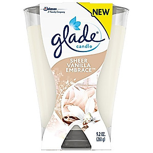 Glade Candle Jar, Air Freshener, Sheer Vanilla Embrace, 9.2 Oz