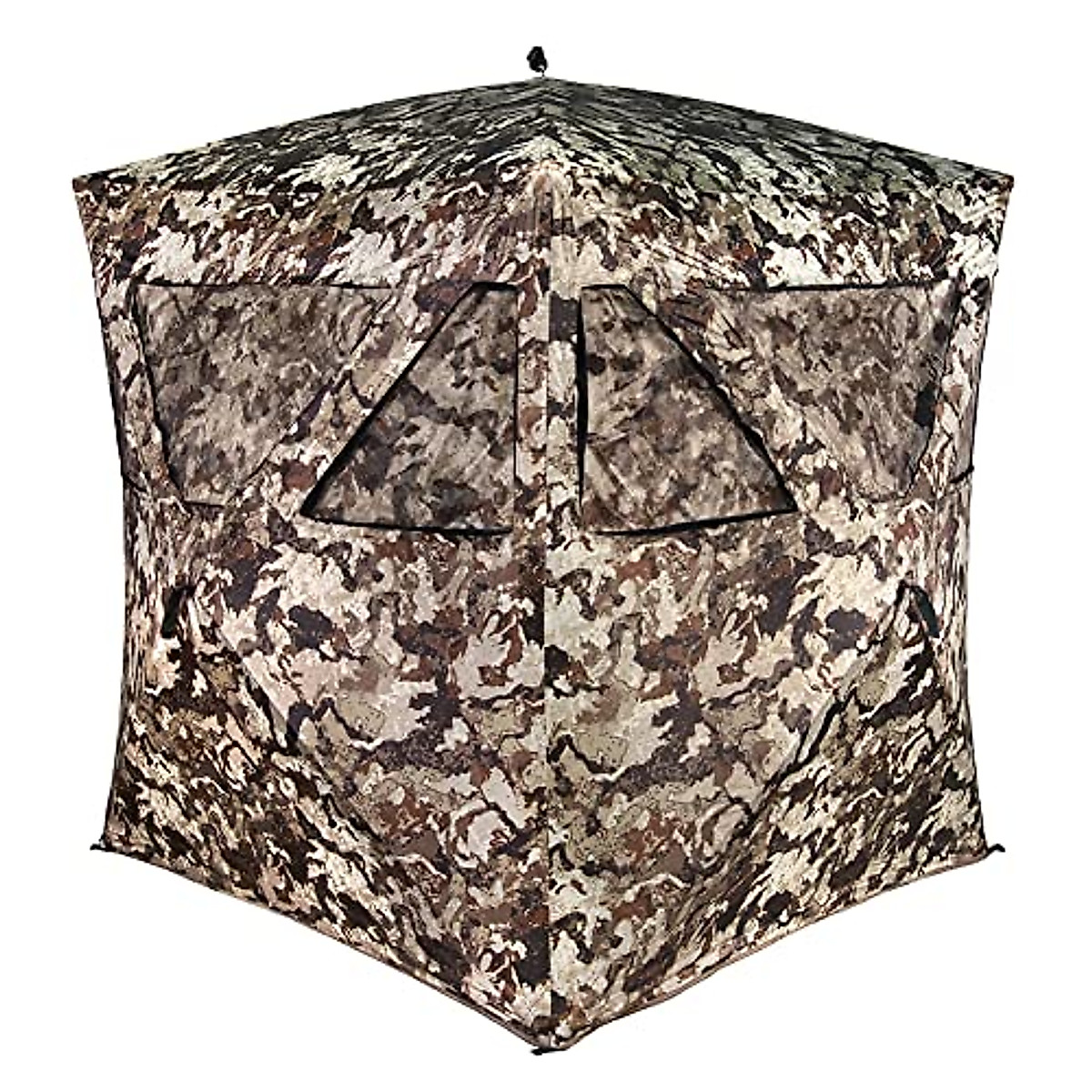 Muddy Hunting Whitetail Deer Buck Hog Watertight 300D Fabric Standing Height 66” Veil Camo Pattern Three Person Ground Blind