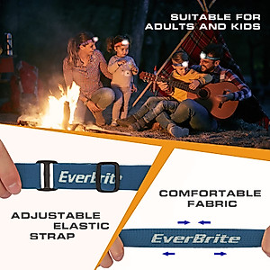 EverBrite Headlamp, 2 Pack Kids Headlamp with Red Light and Memory Function, Head Lamp for Adults and Kids with 5 Modes, Bright Headlamps for Camping, Running, Batteries Included