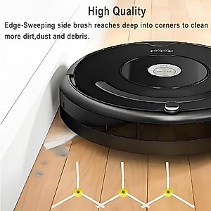 Rumba Replacement Parts for iRobot Roomba 675 650 677 692 671 694 691 614 615 635 676 670 645 655 690 600 Series 595 585 Vacuum Cleaner Accessories,1 Caster Wheel, Bristle Brush,4 Side Brush,2 Filter