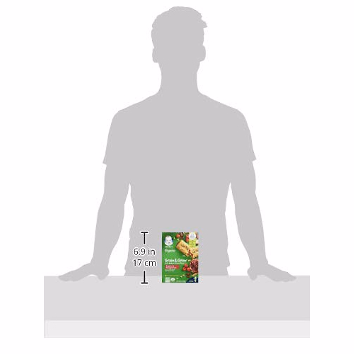 Gerber Up Age Organic Grain & Grow Soft Baked Grain Bars Raspberry Pomegranate, 5oz