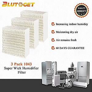 Blutoget 3 Pack 1043 Humidifier Wick Filter Compatible with Essick Air EP9 Series EP9500, EP9700, EP9800, EP9R500, EP9R800 821000 826000 826800 831000 &Bemis Space Saver 800 8000 Series Humidifiers