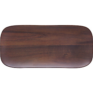 Carlisle FoodService Products Epicure Plastic Tray, 14.75" x 6.75", Dark Woodgrain