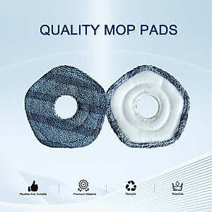 Replacement Washable Mopping Cloth Mop Pads Compatible with Eufy X10 Pro Omni and Eufy X9 Pro Robot Vacuums Cleaner Mops Accessory，9-Pack Reusable Mop Pads