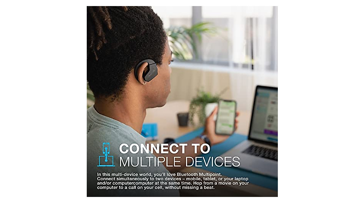 JLab Open Sport Open-Ear Wireless Earbuds - 24+ Hours Battery Life