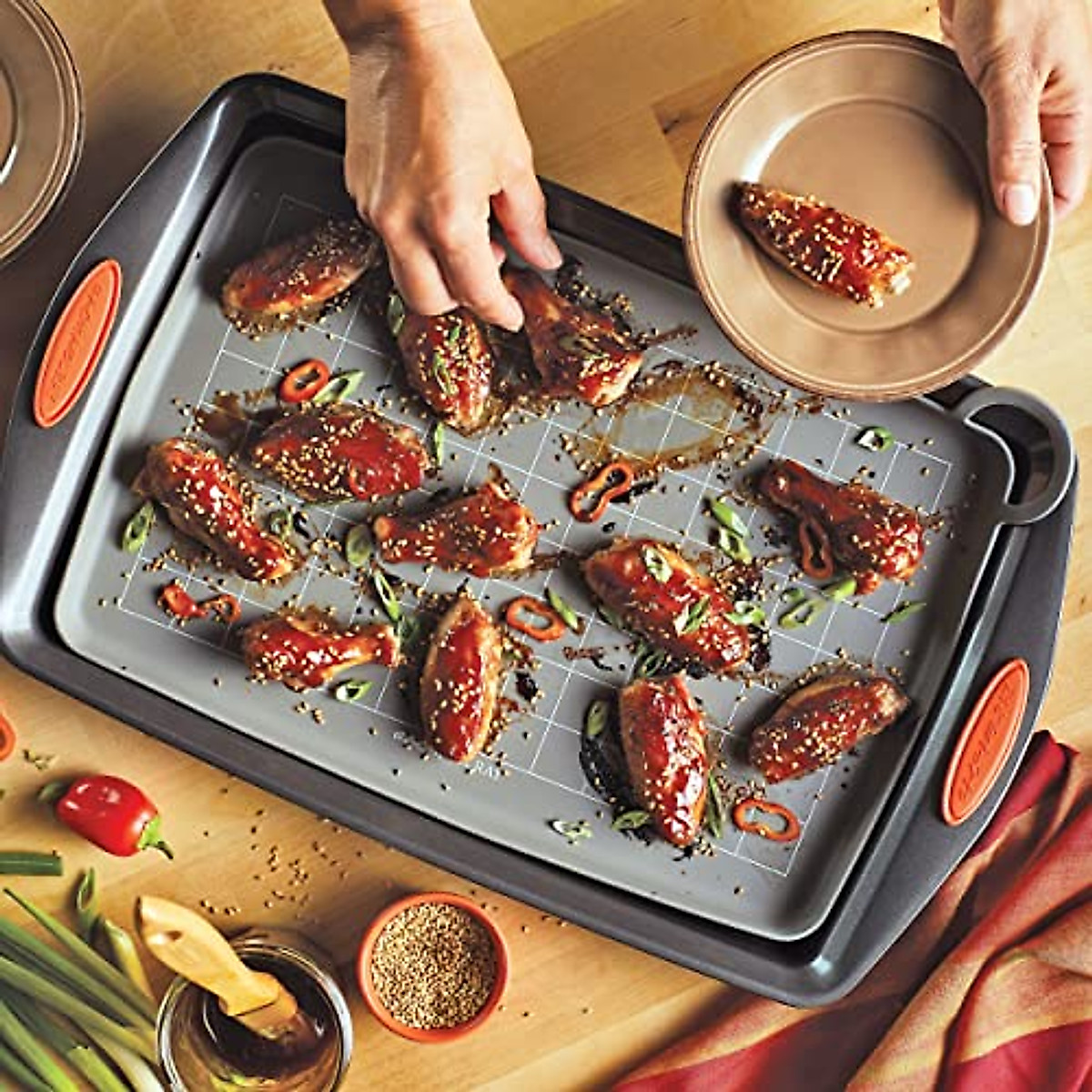 Rachael Ray Tools and Gadgets Silicone Nonstick Roasting and Baking Mat, 10 Inch x 14.75 Inch, Gray