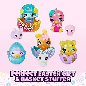 Hatchimals CollEGGtibles, Spring Toy Basket with 5 and 3 Pets, Kids Toys for Girls Ages 5 and up