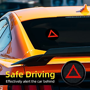 DIY Led Sign for Car, Cool Car Accessories for Men, Programmable LED Sign with Remote on Back Window, Turn Off High Beam & Wave to Drivers & Praise