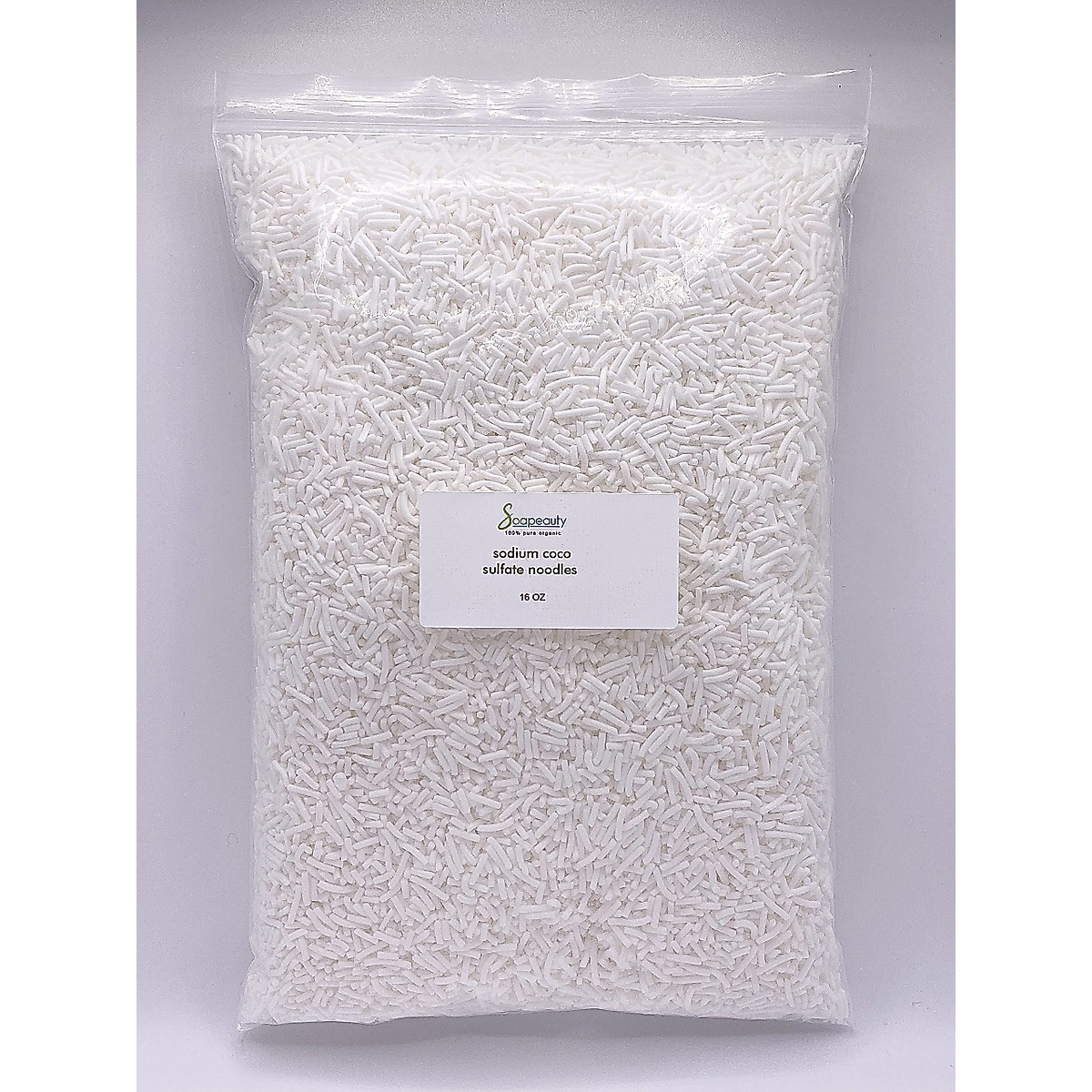 Soapeauty Coconut Oil SCS Noodles Surfactant for Skin Care Products - Sodium Coco Sulfate Noodles for Shampoo Conditioner Set, Soap Making Supplies, Body Lotion - 12 OZ