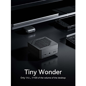 MINISFORUM Mercury EM680 Mini PC AMD Ryzen 7 6800U 32GB LPDDR5 6400MHz 512GB PCIe4.0 SSD AMD Radeon 680M Mini Computer, WiFi 6E/BT5.2,1 x TF Card Slot/2x USB4/1 x HDMI/3X USB3.2