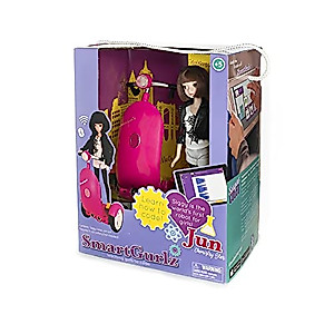 Smartgurlz Jun Doll and Siggy Robot Scooter with Rechargeable USB Battery Unit Coding Toy for Girls, Kids Educational Programmable STEM Learning Programming Robots Doll Toys