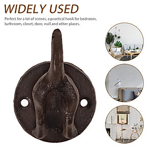 MAGICLULU Rustic Coat Hook Cast Iron Dog Tail Coat Hooks Wall Mounted Hook Heavy Duty Decorative Hanger for Hanging Coats Towels Keys Scarf Bag Key Hat