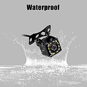 HUWUFUN Backup Camera for Car,Rear View Camera Front View Upgrade 12 LED Night Vision Waterproof Reverse 170° Wide Rearview Angel with Mount Bracket Universal Fits,SUV,Trucks,RV,Van