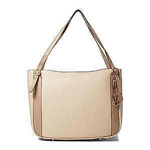 COACH Color-Block Leather Alana Tote B4/Ivory Multi One Size