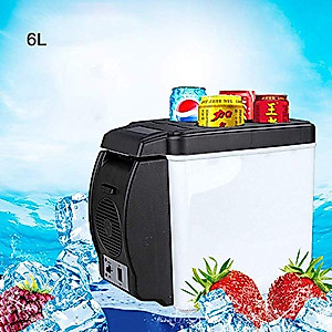 Mini Fridge 6L Portable CounterTop Fridge Quiet InVehicle Compact Refrigerators Car Compact Refrigerator | Low Energy，4 Bottles of Drinks Can Be Placed On The Top Table Top Fridge (Color : White) MZ