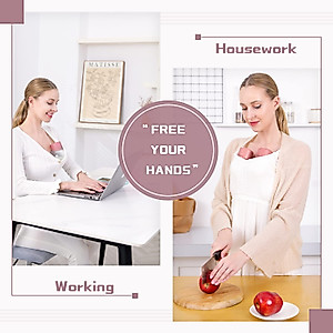 Wearable Breast Pump, 2 Modes & 9 Levels Electric Breast Pump Portable, Double Hands Free Breast Pump with 10 Pcs Milk Storage Bag, LCD Display, Low Noise & Painless, 24mm Flange, 2 Pack