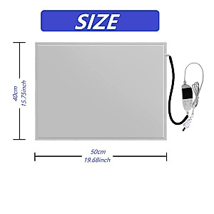 Pet Heating Pad, Temperature Adjustable Heated Bed, Digital Display Smart Heating Mat with Anti-bite Wire and Waterproof for Dogs, Cats,Rabbits,Chicken,etc (Small)