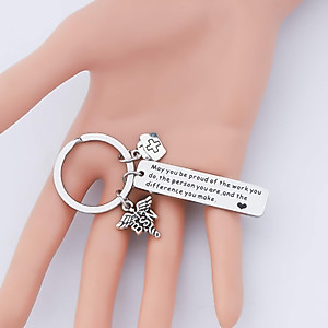 SEIRAA BSN Keychain BSN Graduation Gifts You Make A Difference Bachelor of Science Nursing Gifts Keychain for Nursing School (BSN keychain)