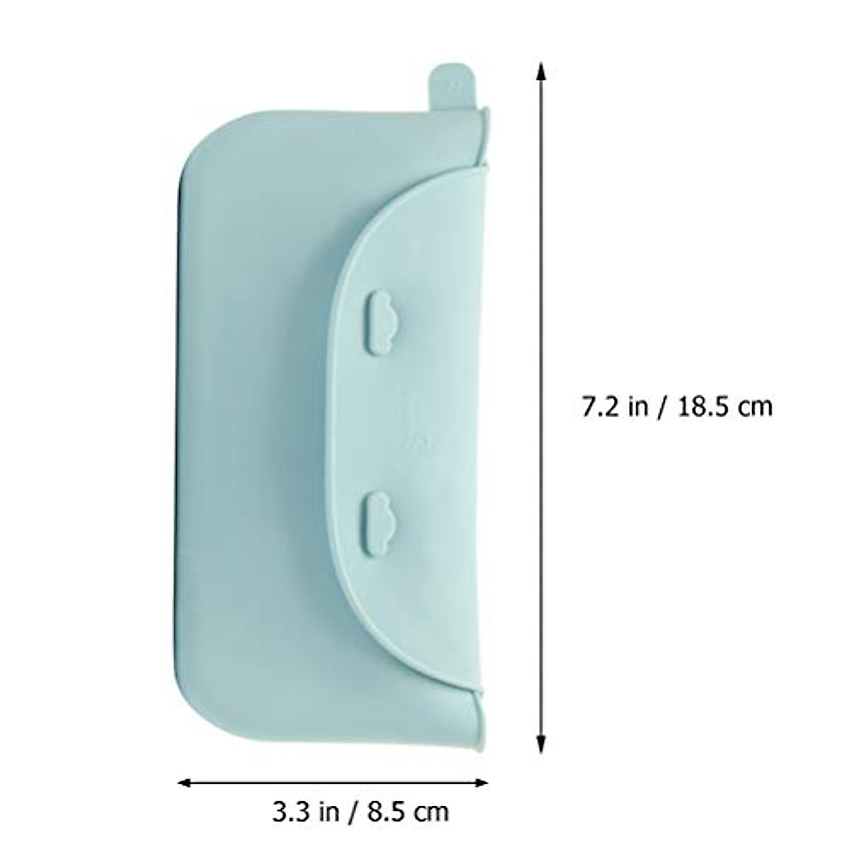 NUOBESTY Portable Tableware Box Cutlery Holder Bags Silicone Waterproof Storage Case for Baby Spoons Flatware Home Travel Bag (Blue)