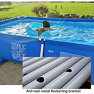 LIHONK Above Ground Swimming Pool Floats Above Ground Large with Brackets Kids and Adults Free Cover & Floor Cloth & Swimming Pool Toys Patio Lawn Garden (Size : 4.5 * 2.2 * 0.84m)