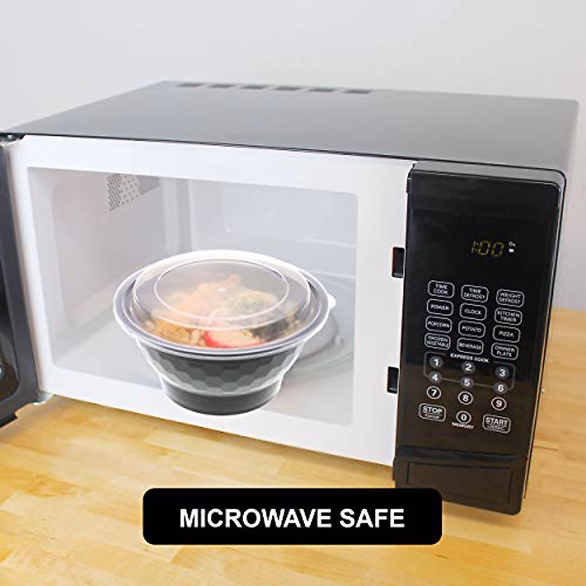 Freshware Meal Prep Containers [10 Pack] Bento Box, Food Storage Containers, Plastic Bowls with Lids for Soup and Salad, BPA Free, Stackable, Lunch Boxes, Microwave/Dishwasher/Freezer Safe (42 oz)