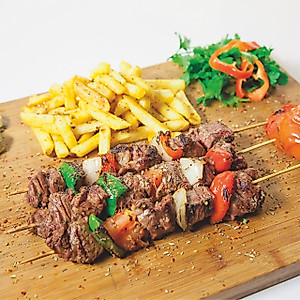 DESIOLE Natural Bamboo Skewers, 100Pcs 10Inch BBQ Sticks for Appetiser, Fruit, Cocktail, Kabob, Chocolate Fountain, Grilling, Barbecue, Kitchen, Crafting, Gardening and Party