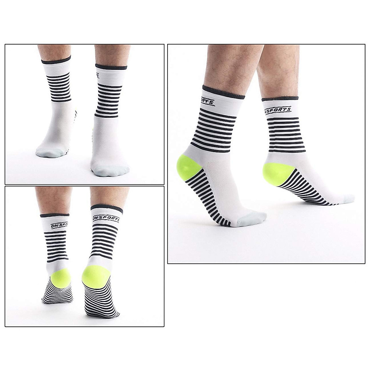 GuaziV Colorful Compression Cycling Socks for Men & Women - Perfect for Hiking, Running, Traveling, and Climbing L