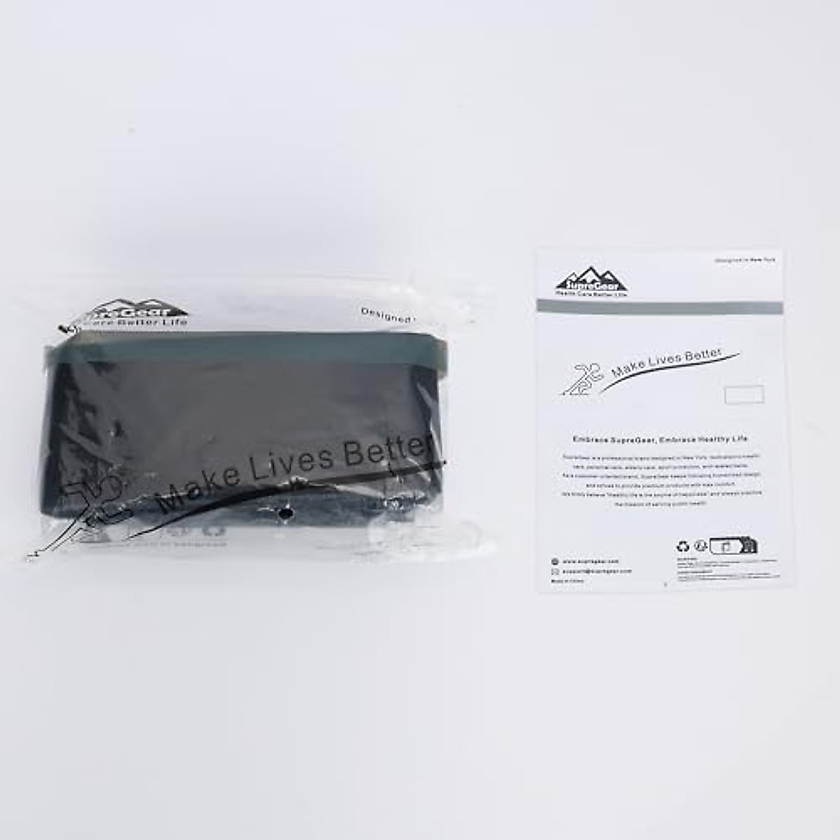 supregear Arm Sling, Lightweight Neck Support Collar Immobilizer Simple Arm Sling Breathable Shoulder Support for Men Women (Black, Standard)