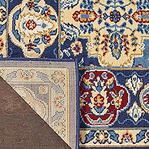 Nourison Grafix Persian Multicolor 5'3" x 7'3" Area -Rug, Easy -Cleaning, Non Shedding, Bed Room, Living Room, Dining Room, Kitchen (5x7)
