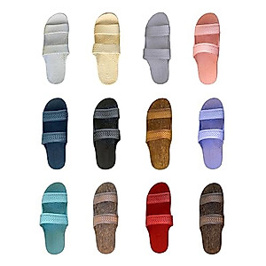 J-Slips Sandals for Women and Men - Comfortable Jesus Jandals for Beach, Summer, and Shower - Waterproof Hawaiian Slides in 12 Colors, Sandalias (Kona, W9)