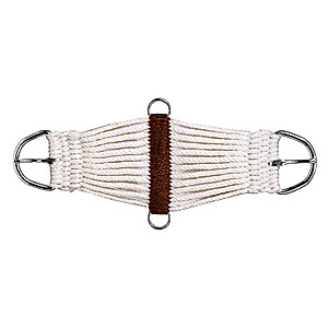Mustang Pony 23 st. Cinch w/Nickel Plated Buckles and Dees, Color: White, Size: 20 (106-20)