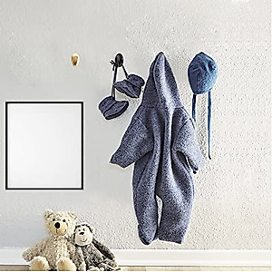 MOKIUER Single Towel Hooks Clothes Hooks for Bathroom Kitchen Robe Hook Coat Hook Hat Hook Heavy Duty Hooks Wall Mounted with Screws, Gold, 2 Pack