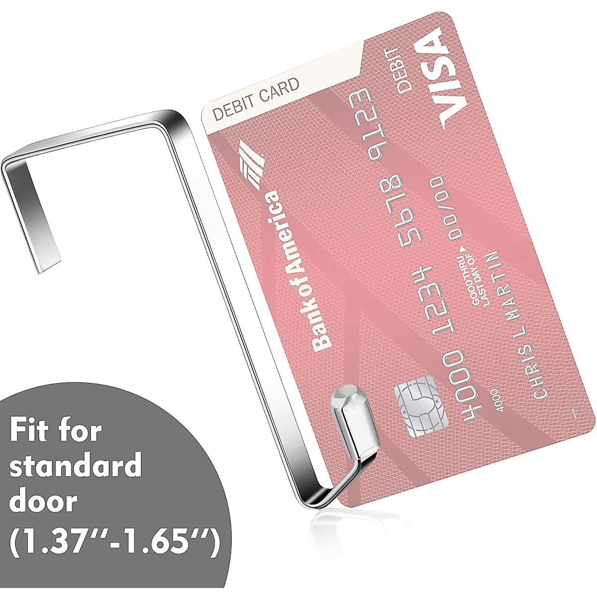 MISSLO 4 Pack Metal Over The Door Hook for Hanging Towels Rack Heavy Duty Door Hanger Organizer for Hang Clothes Coats in Bathroom Bedroom