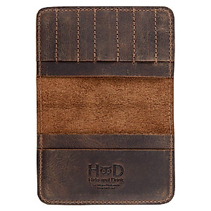 Hide & Drink, Leather Card & Key Holder, Cash Organizer, Front Pocket Wallet, Everyday Accessories, Handmade Includes 101 Year Warranty :: Bourbon Brown