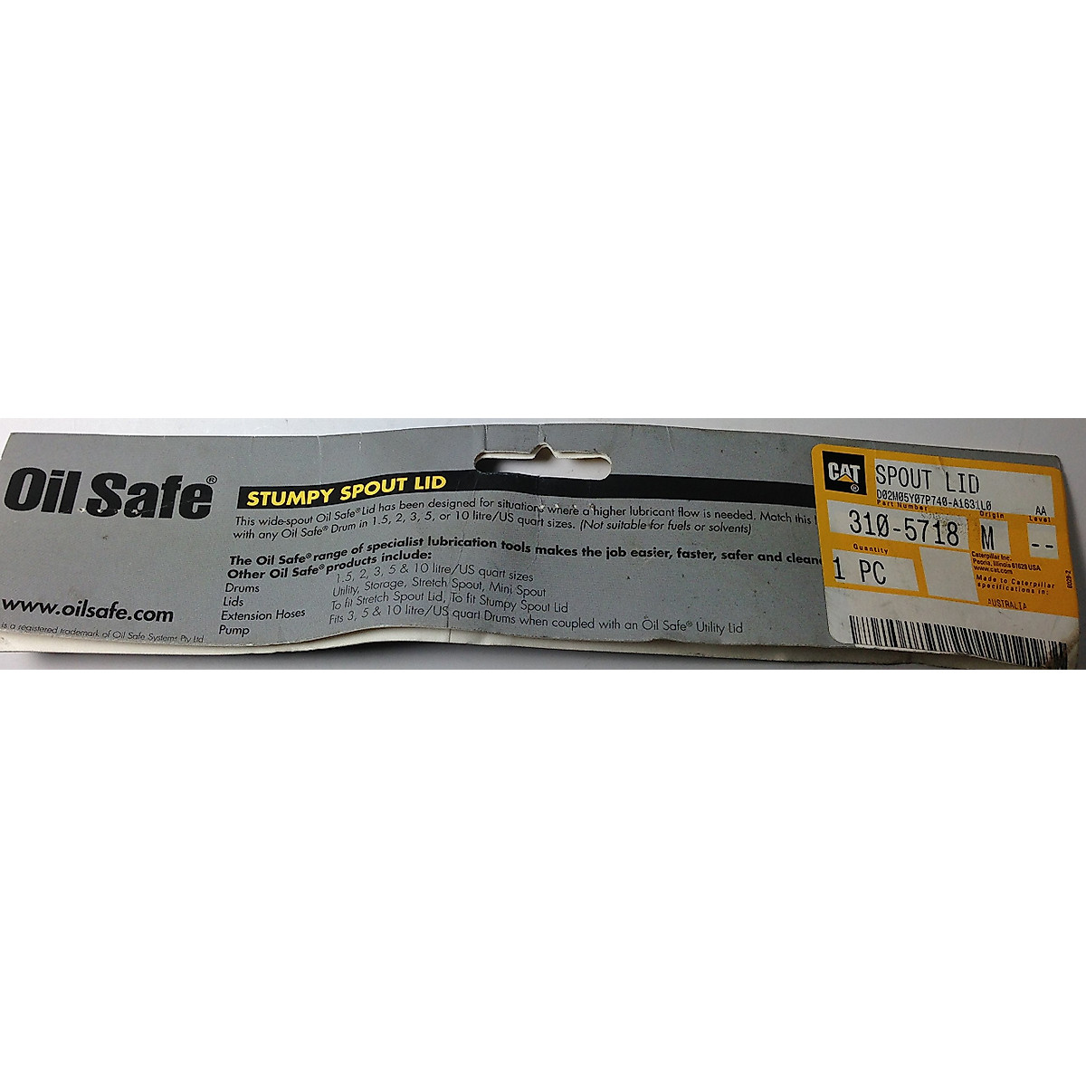 OilSafe 100502 Blue Stumpy Spout Lid