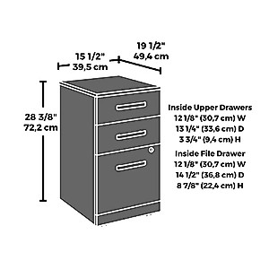 OfficeWorks by Sauder Affirm 72 X 30 Shel 2&3drwr Peds Ste, L: 71.10" x W: 29.53" x H: 29.29", Classic Cherry Finish