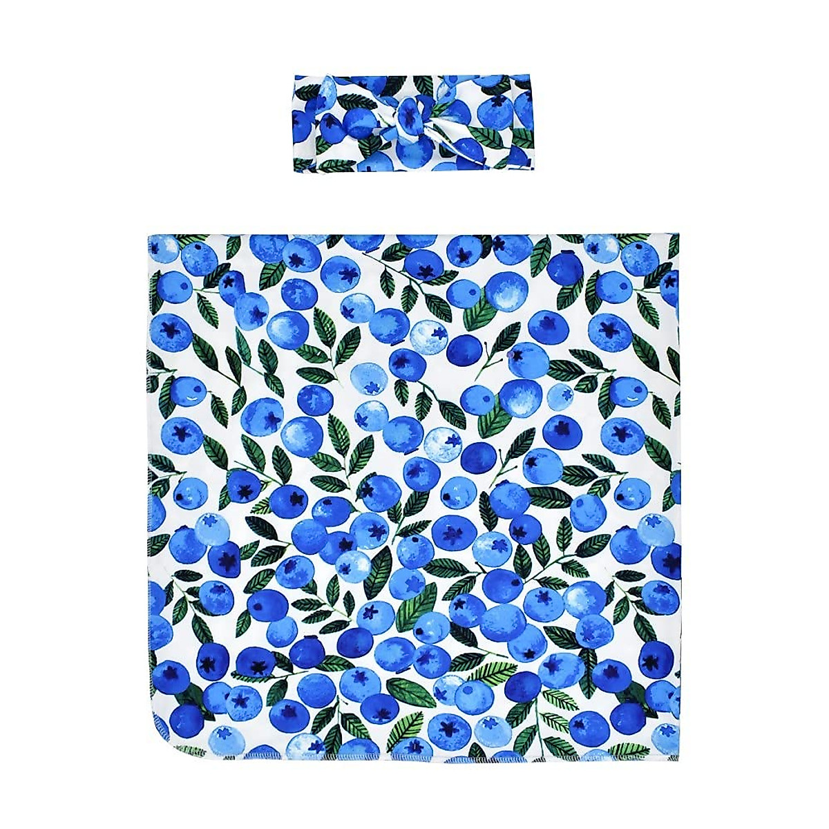 CHUNGEL 3 Pack Receiving Blanket with Headbands Newborn Baby Swaddle Blankets Beanie Hat Headband Sets, Swaddle Sack, Receiving Blankets Infant Baby Gifts