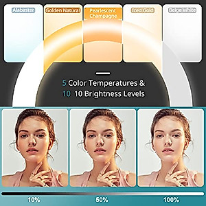 Eicaus 12" Ring Light with Tripod Stand and Phone Holder,Selfie LED Lighting with 62" Phone and Stand,Circle Ringlight for Photography,TIK Tok and YouTube,Compatible with iPhone, Android and Cameras