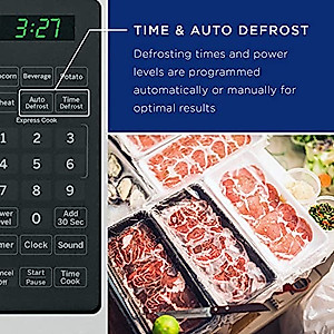 GE Countertop Microwave Oven | Includes Optional Hanging Kit | 0.7 Cubic Feet Capacity, 700 Watts | Kitchen Essentials for the Countertop | Stainless Steel