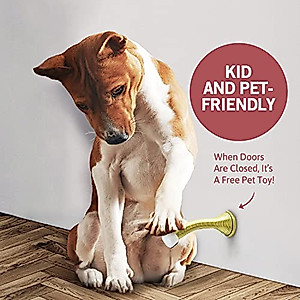 Jack N’ Drill Door Stopper (15 Pack) - 3⅛” Light Duty Spring Door Stop with Flexible Spring and Non-Marking Tip, Door Stops with Finishes to Match Every Home and Office