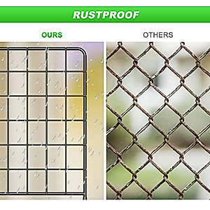 Skcoipsra Decorative Garden Fence 10 Pack, 24in(H) x 10ft(L) No Dig Animal Barrier Fence, Rustproof Metal Fencing for Yard, Dog Rabbits Wire Section Garden Edging Border for Yard Patio Garden, Grid