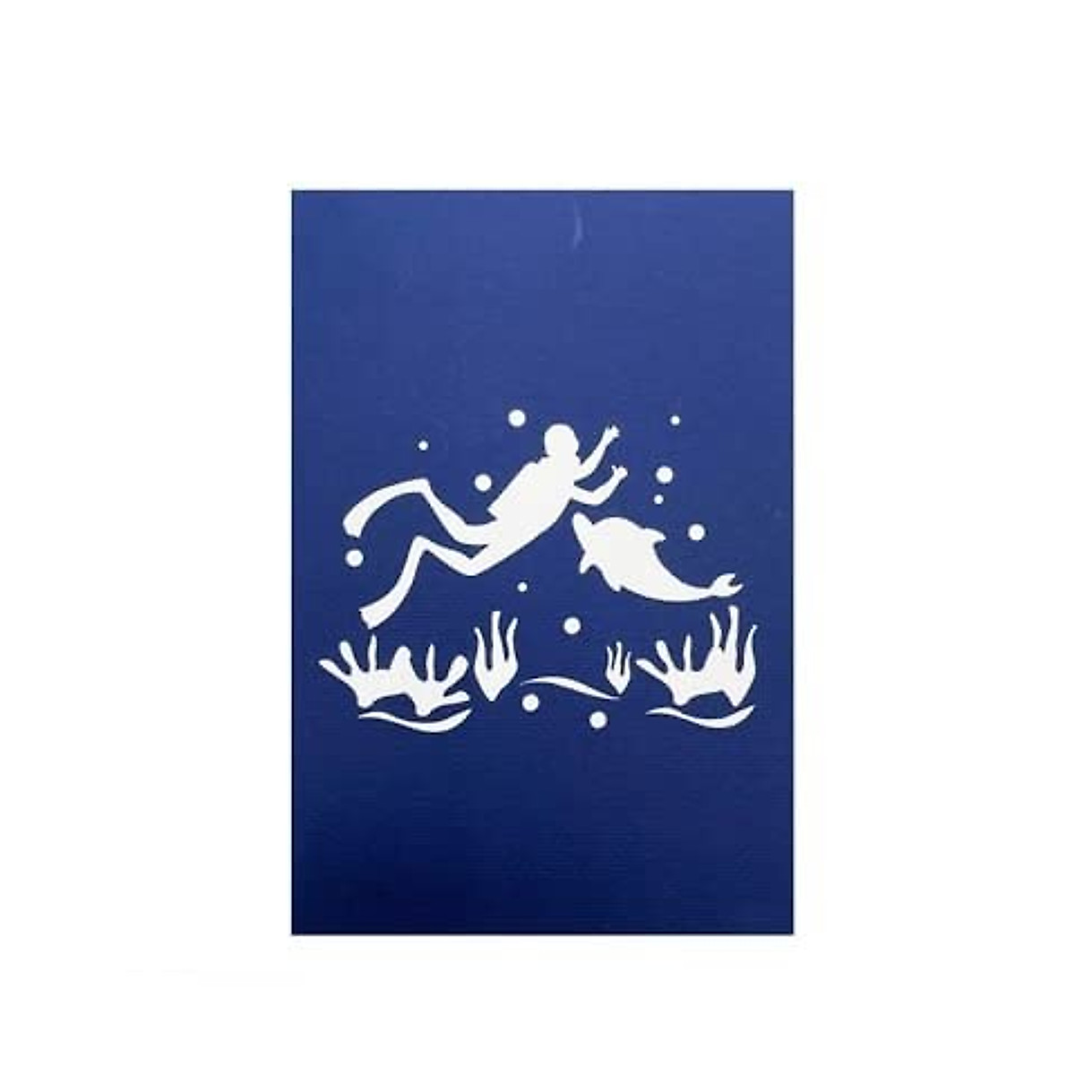 ETA 3D Under the Ocean Pop Up Card for Diver, 3D Birthday Pop up Card for Diving Lover, Ocean Lover or Diver or Diving Coach, Son Grandpa Father Dad Husband Friend Colleague, Father Day Card, H13