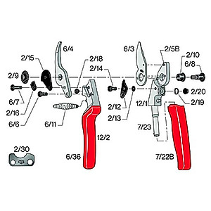 Felco Pruning Shears (F 12) - High Performance Swiss Made One-Hand Garden Pruner with Steel Blade
