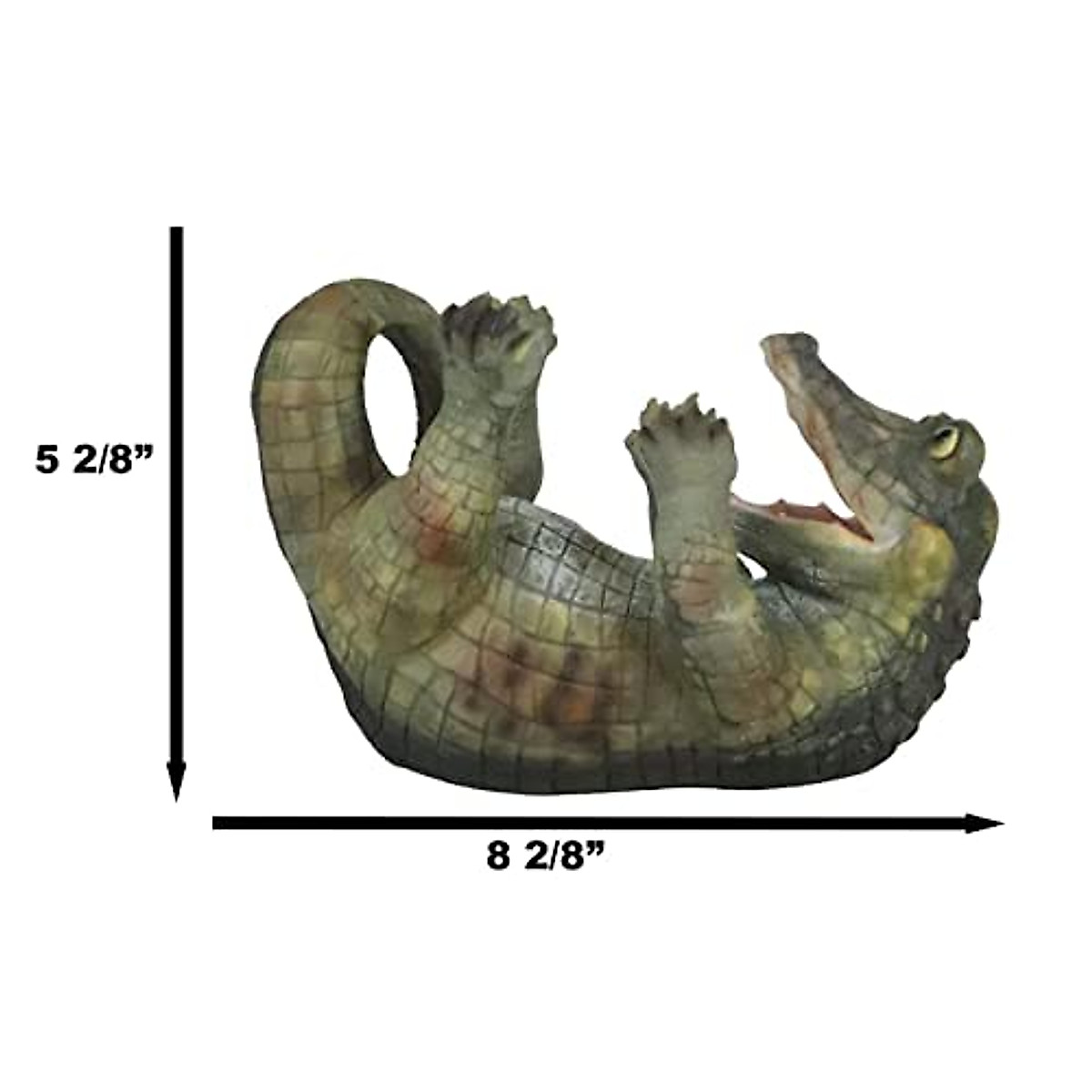 Ebros Gift Whimsical Comical Thirsty Alligator Crocodile Wine Holder Figurine 8.75" H Prehistoric Reptile Chompsy Gator Party Hosting Wine Rack Stand Decor