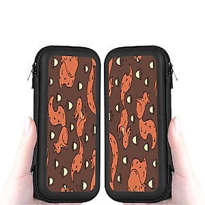 FWIW Cute Squirrel Acorns Carrying Case Compatible with Nintendo Switch / Switch OLED Protective Hard Shell Travel Bag, with 10 Games Card Slots for Switch Console & Accessories