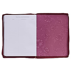 Christian Art Gifts 2022 - 18 Month Women's Personal Planner I Know the Plans Jeremiah 29:11, Aug 2021-Jan 2023, Plum Faux Leather, Zipper Closure, Large