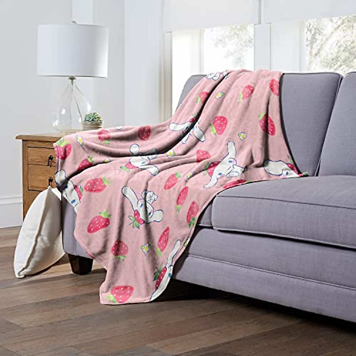 Northwest Sanrio Cinnamoroll Silk Touch Throw Blanket, 50" x 60", Berry Pattern