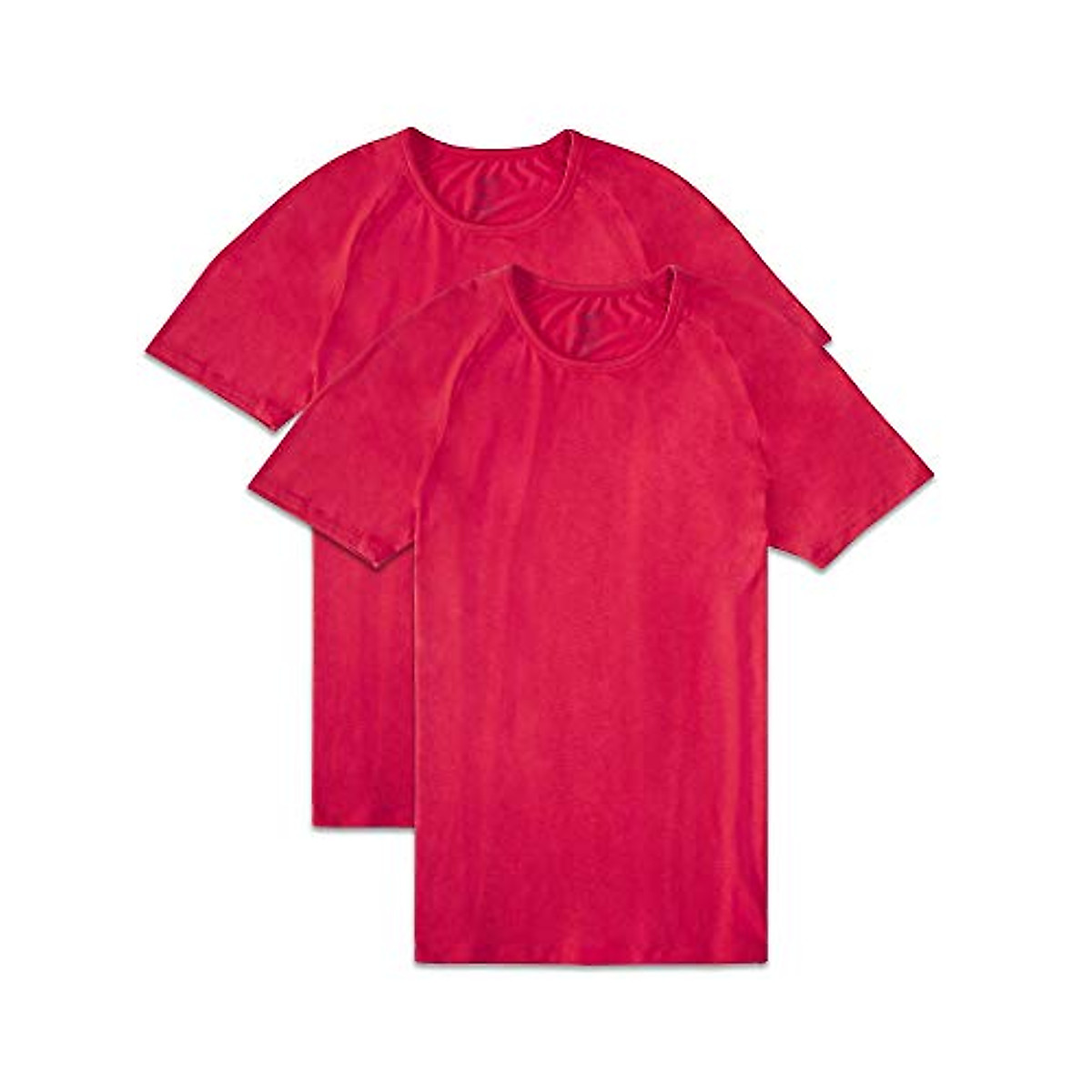 Fruit of the Loom Men's Everlight Modal Raglan Crew T-Shirt, True Red, Large